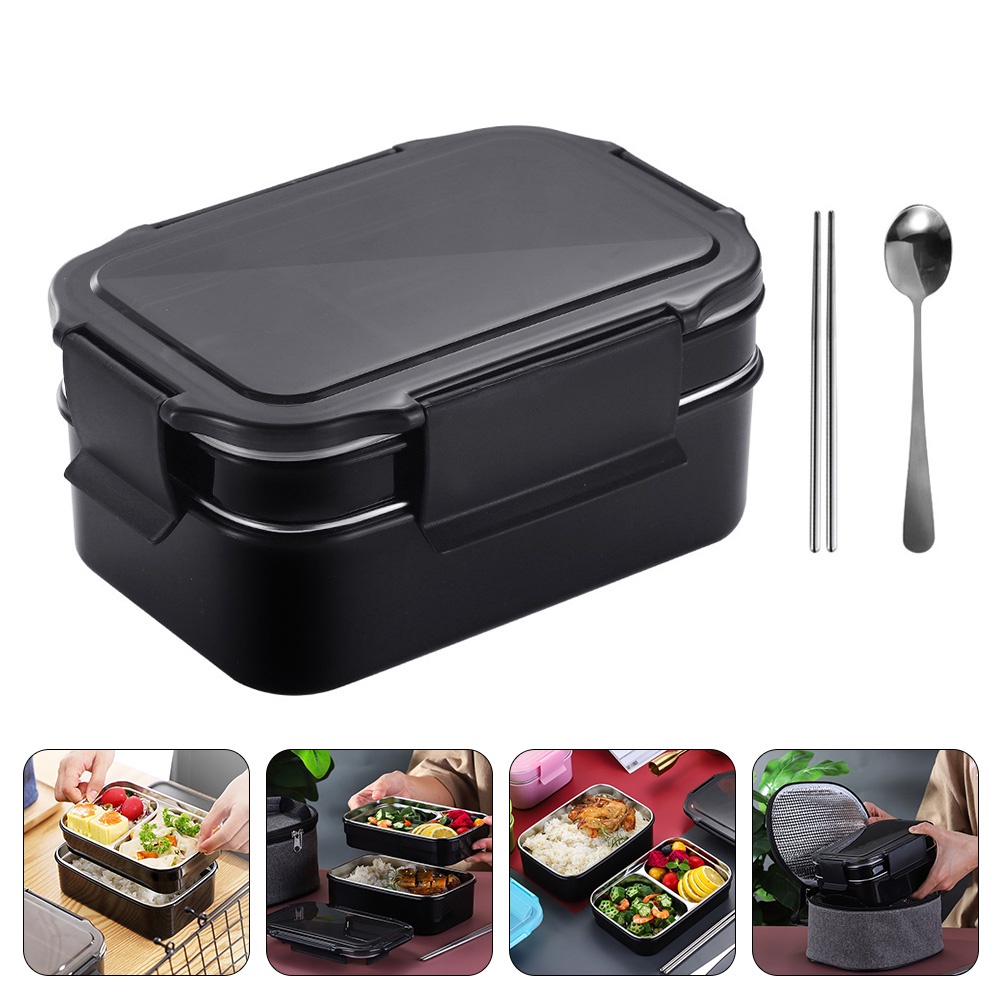 Ready Stock 1 Set Stainless Steel Thermal Lunch Box Portable Food ...