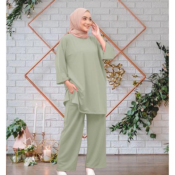 Plain WOMEN'S OVERSIZE SETCEL / BABYTERRY OVERSIZE PANTS SET LD 130CM ...
