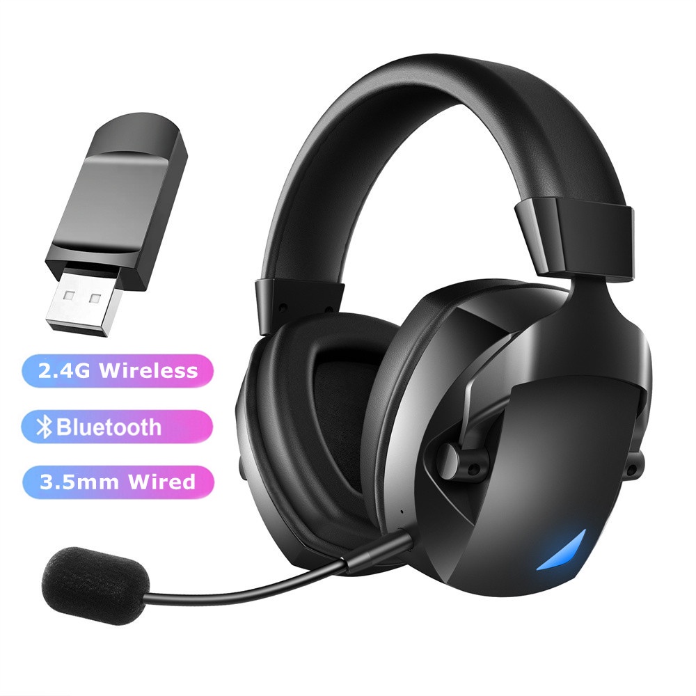 2.4Ghz Wireless Gaming Headset for MacBook PC PS5 PS4 with Microphone ...