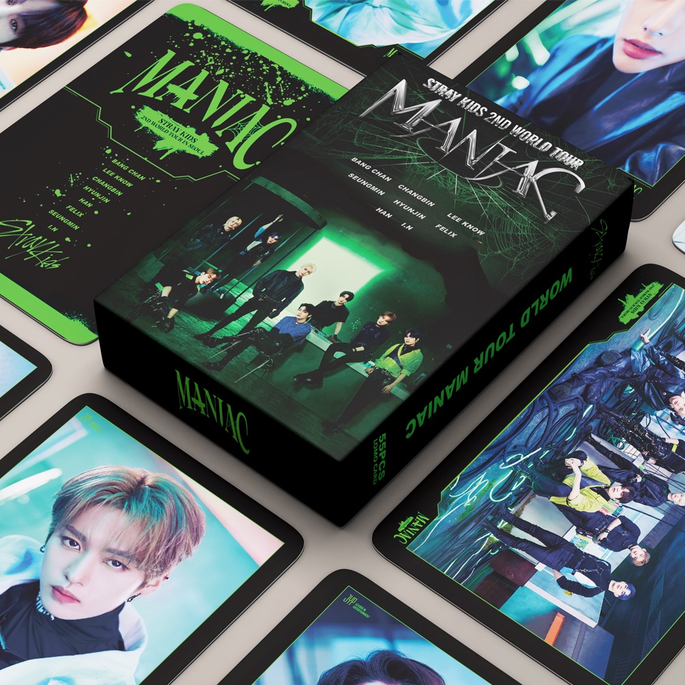 55pcs/box STRAY KIDS 2022 Album MANIAC Photocards Felix I.N Han Minho ...