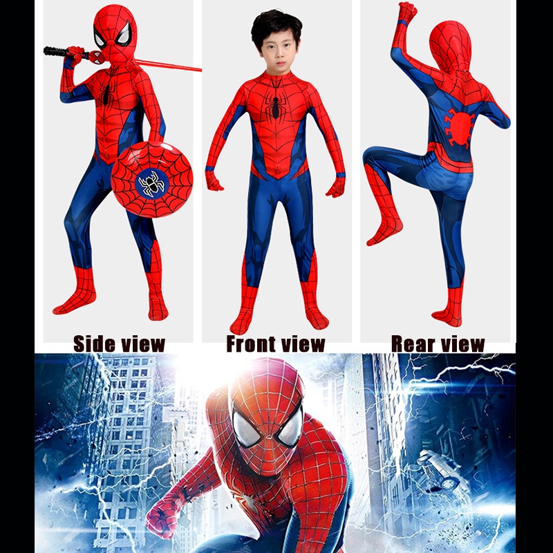 Original Kids Spider-Man Costume Super Hero Avengers Cosplay Costume ...