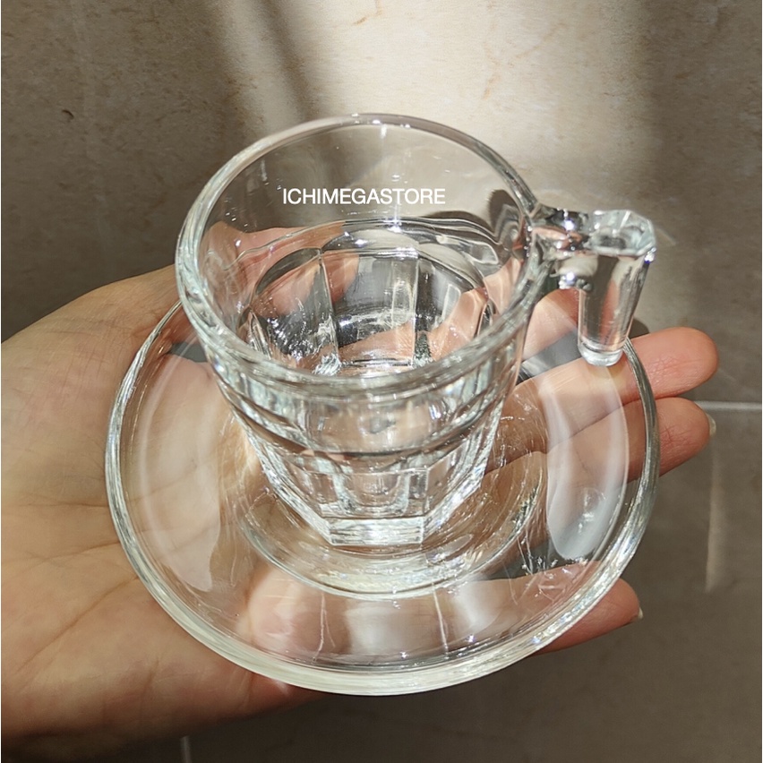 Quality Crystal Clear Espresso shot Fine Tea Glass Cup Set ...