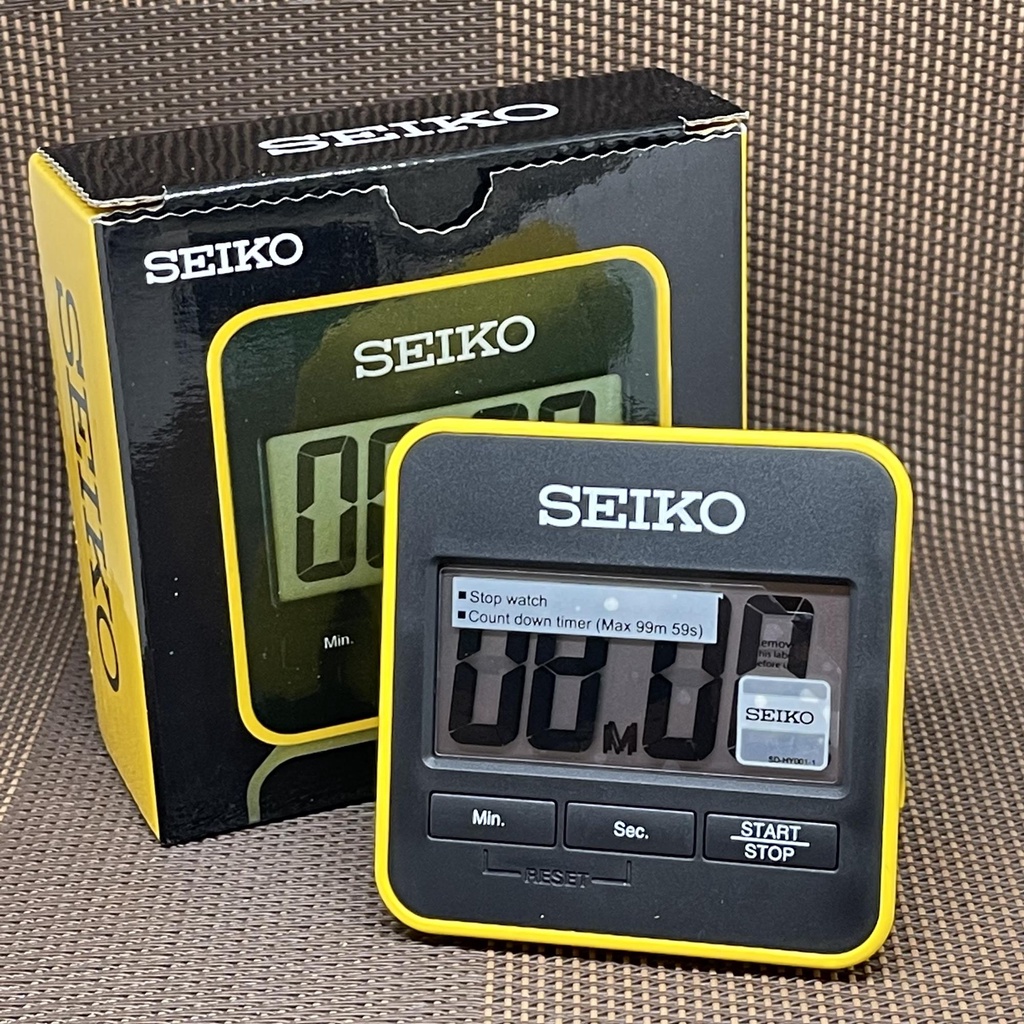 [Original] Seiko Timer QHY001YN Countdown Timer Digital Yellow ...
