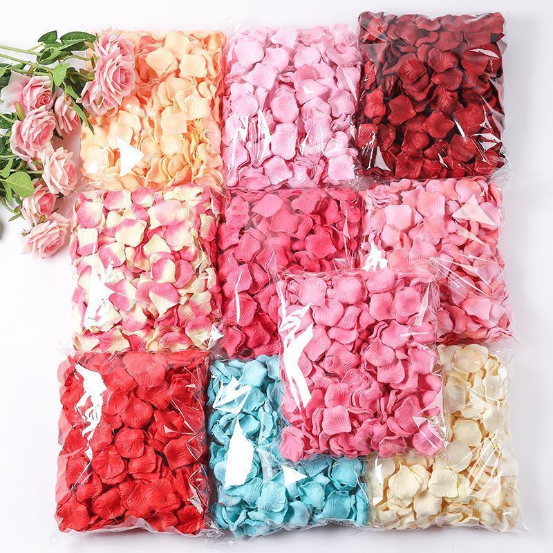 XINYUE 1000PCS Rose Petals Fabric Artificial Petals for Wedding ...