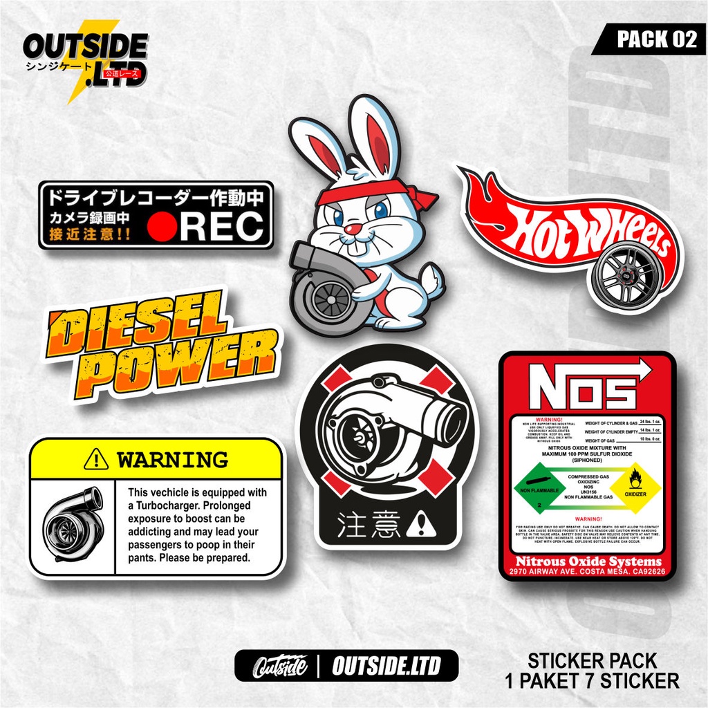 Sticker PACK PRINT CUT DIESEL POWER, LTD OUTSIDE CAR STICKER | Shopee ...