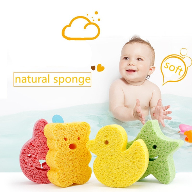 Sponge Animal Shape Sponge Baby Bath Brush Bath Spa Sponge Clean Scrub ...