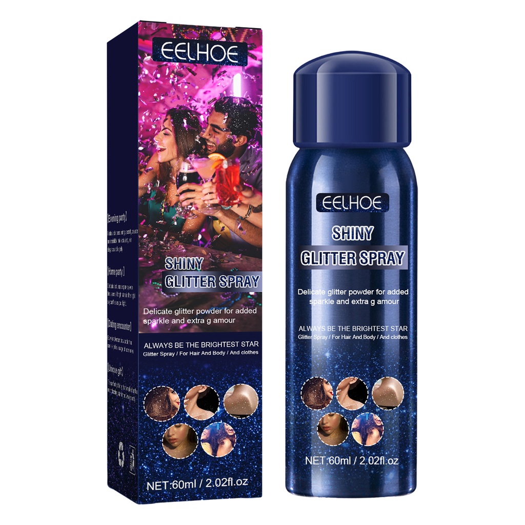 Chibel Shiny Glitter Spray Sparkle Spray for Clothes and Hair Glitter ...