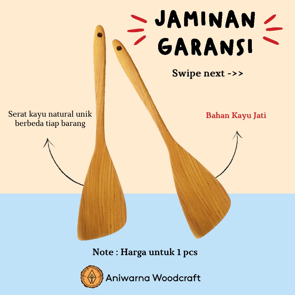 KAYU Teak Wood Sutil / Teak Wood Spatula ( ATULA 02 ) | Shopee Singapore