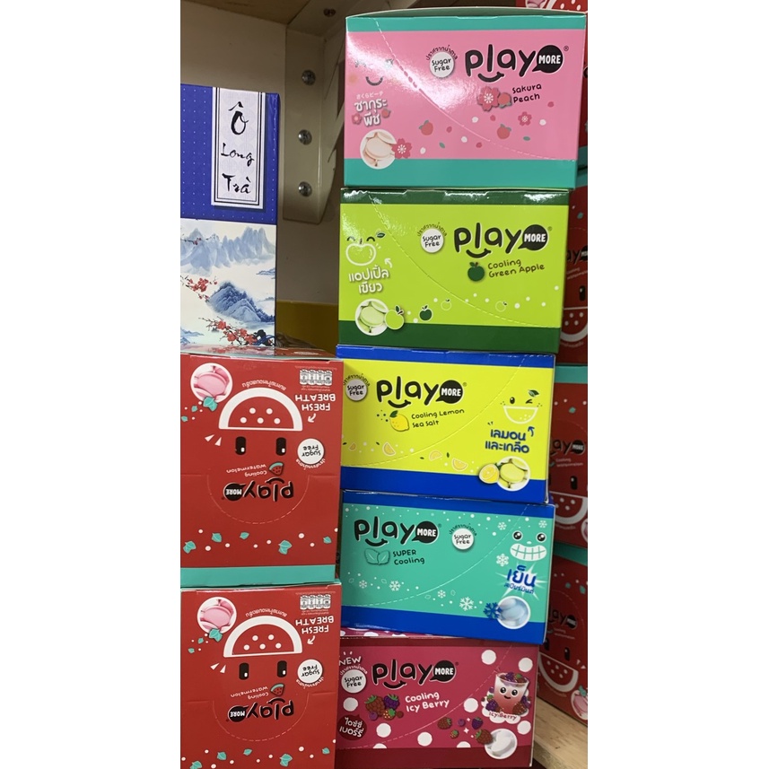 PlayMore Thai Lozenges 6 flavors [Peach/Apple/Salted Lemon/Mint ...