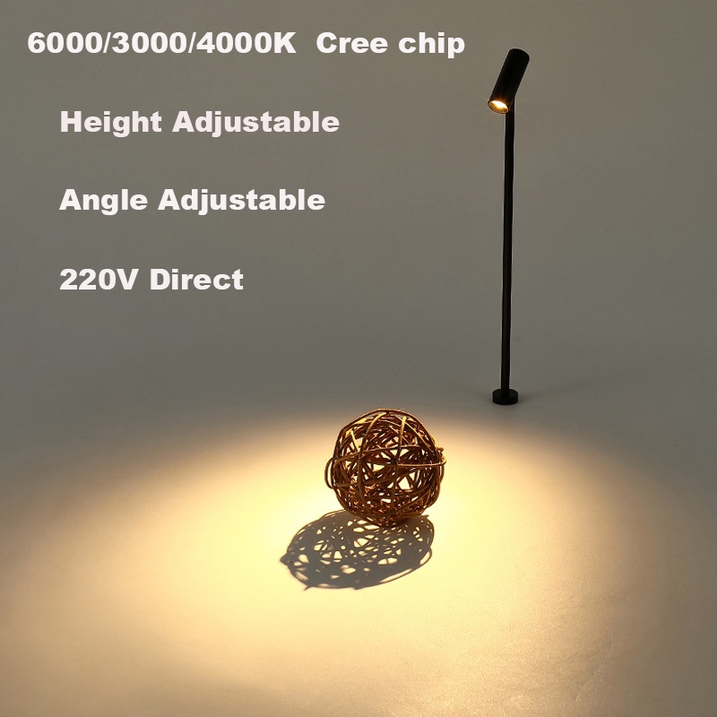 Height Adjustable LED spotlights Showcase Light Wall Lamp For ...