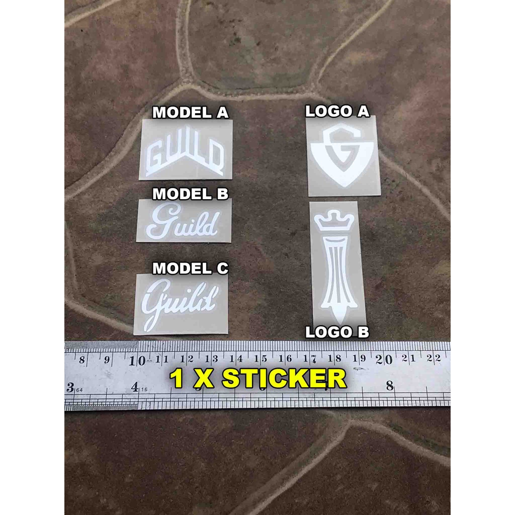 Guild Guitar Logo Sticker Headstock Model Superstrate Stratocaster ...