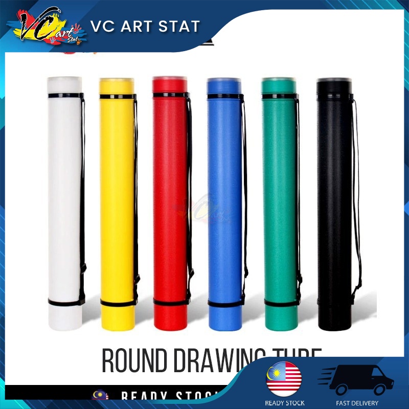 VC Art A0 Drawing Tube Expandable Art Blueprint Plastic Colourful Plan ...