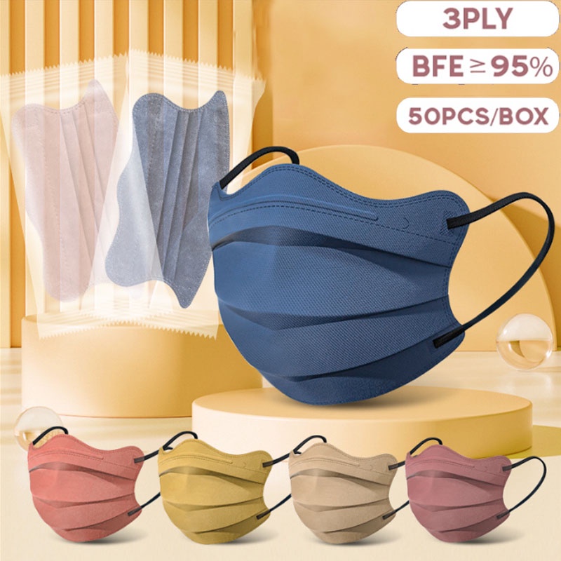 50pcs Wave Shaped Mask Butterfly Shaped Mask Eye Protection Angle ...