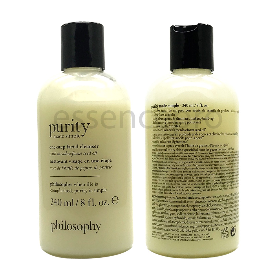 PHILOSOPHY Purity Made Simple One-Step Facial Cleanser with Meadowfoam ...