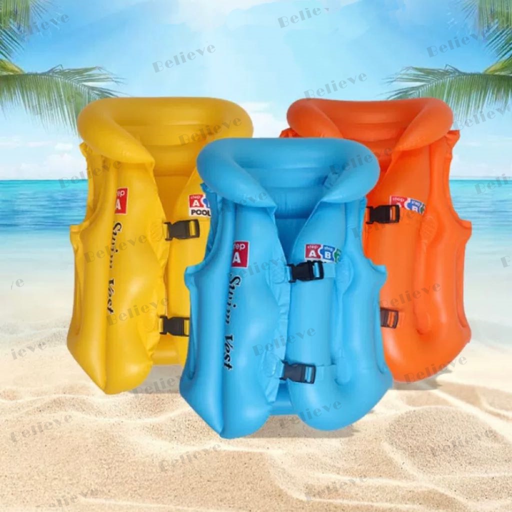 inflatable life vest swim wear swim suit life jacket for kids plain ...