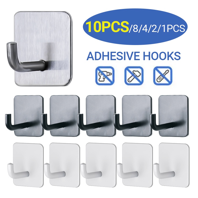Harbour Life Adhesive Hooks Heavy Duty Stick on Wall Hooks Towel Hooks ...