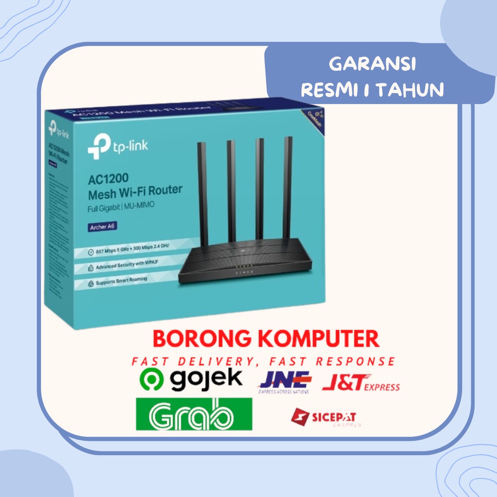 Tp-link Archer A6 Ac1200 Wireless Mu-Mimo Gigabit Router Original ...