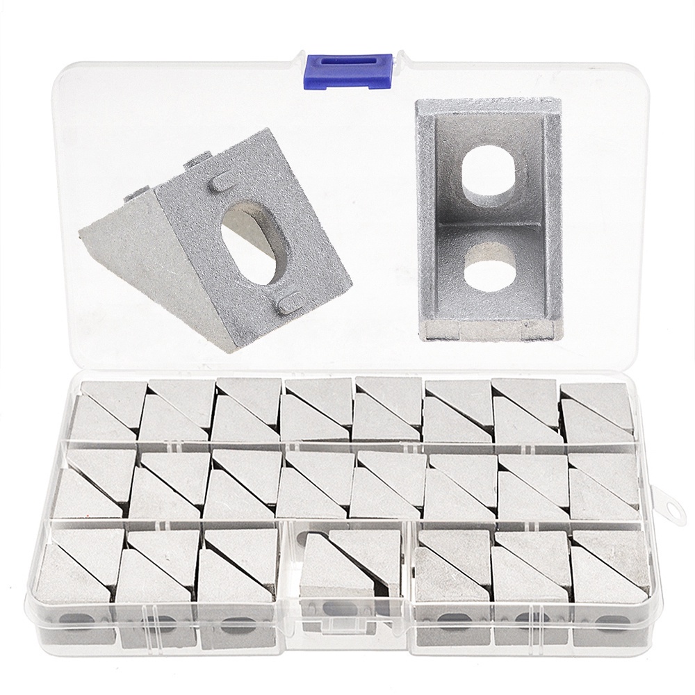 46pcs/lot 2020 Corner Bracket Aluminium Angle Bracket Fastener for ...