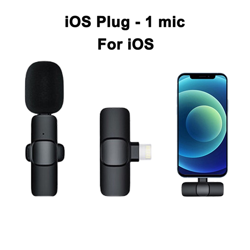 K9 Wireless Microphone for phone Lavalier Microphone Live Vlogging ...