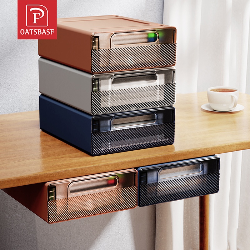 OATSBASF Under Desk Drawer Organizer No-Punch Strong Sticky Under Table ...