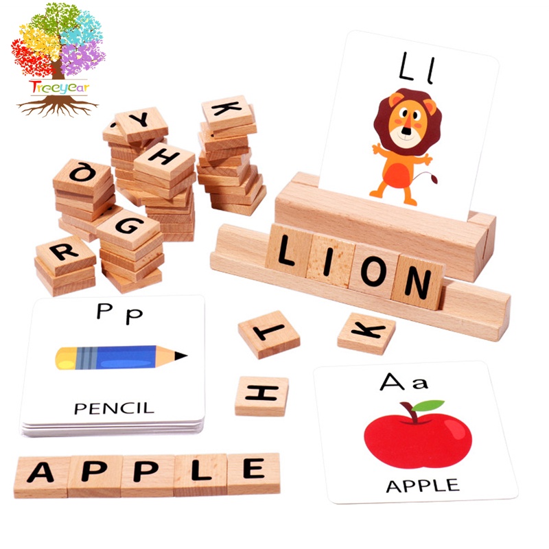 Treeyear See and Spell Matching Letter Game Toy for Kids, Preschool ...