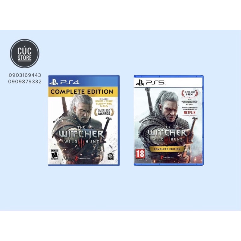 Ps4/ps5 game Disc : The Witcher 3 Wild Hunt Complete Edition | Shopee ...