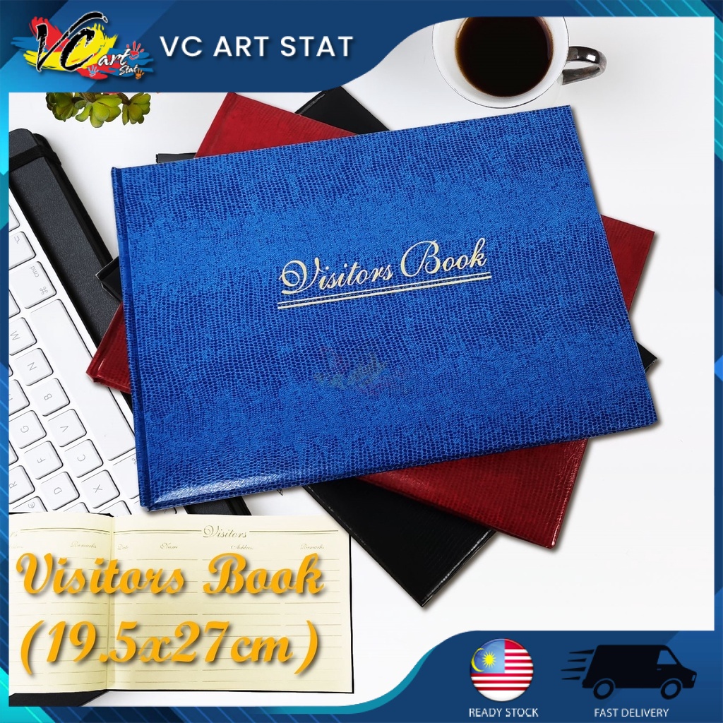 VC Art Guest Visitors Book 19.5x27cm (A4 Size +) Arrival Signature Care Book | Shopee Singapore