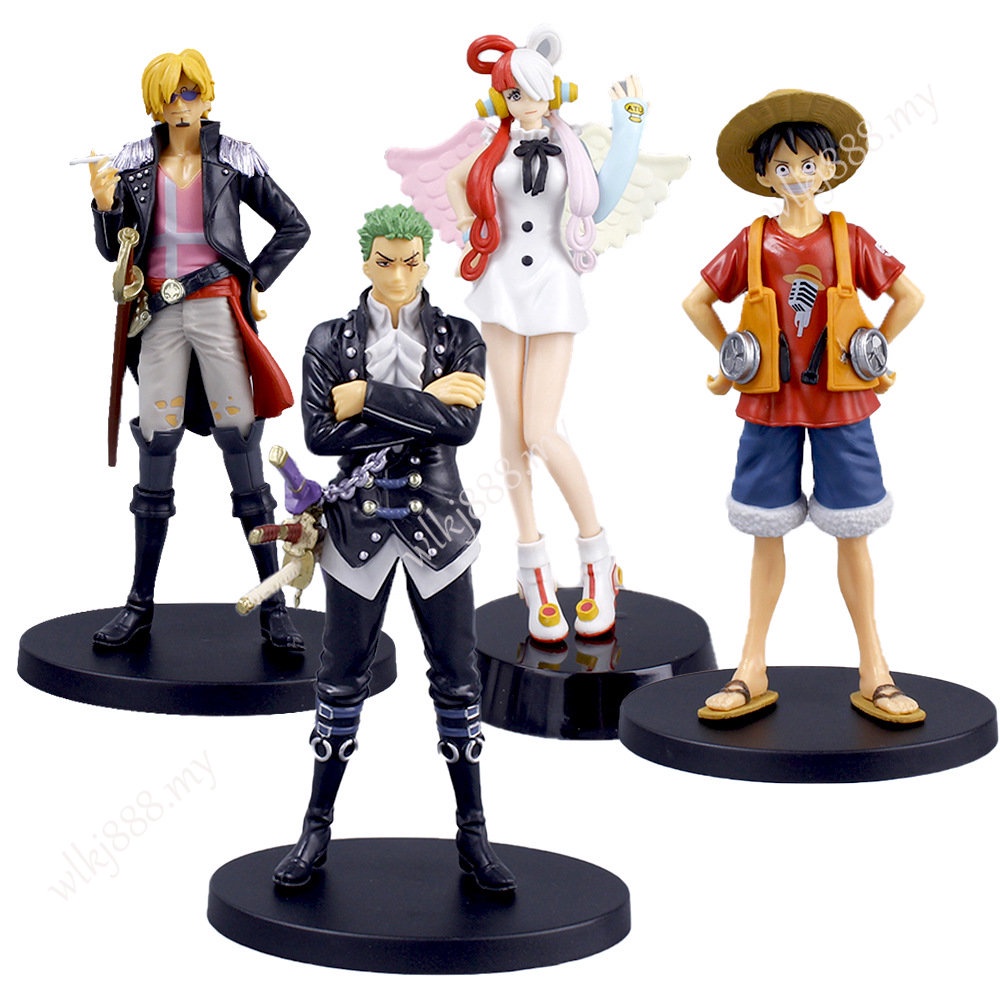 DXF One Piece RED Luffy Zoro Sanji Uta Anime Articulado Action Figure ...