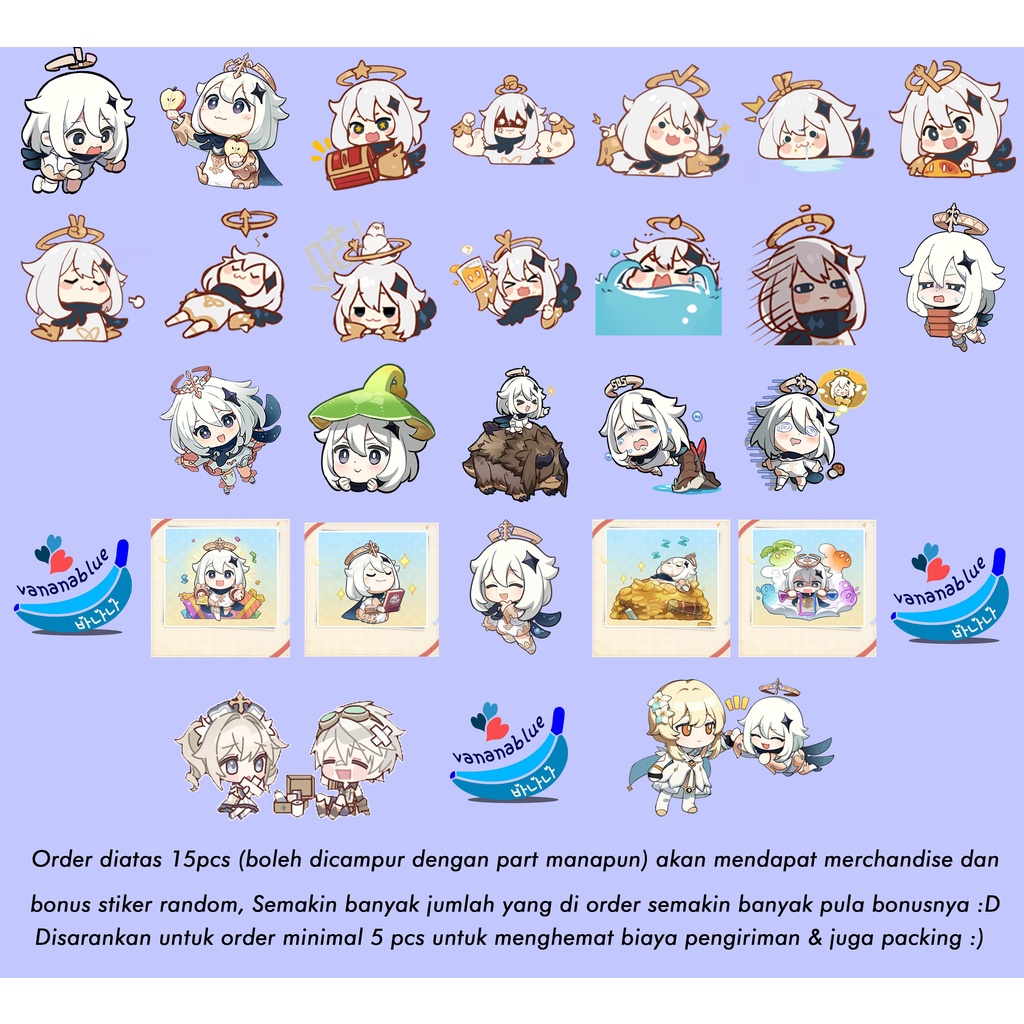 Vananablue (PAIMON) - VINYL STICKER (WATERPROOF) - PAIMON GENSHIN ...