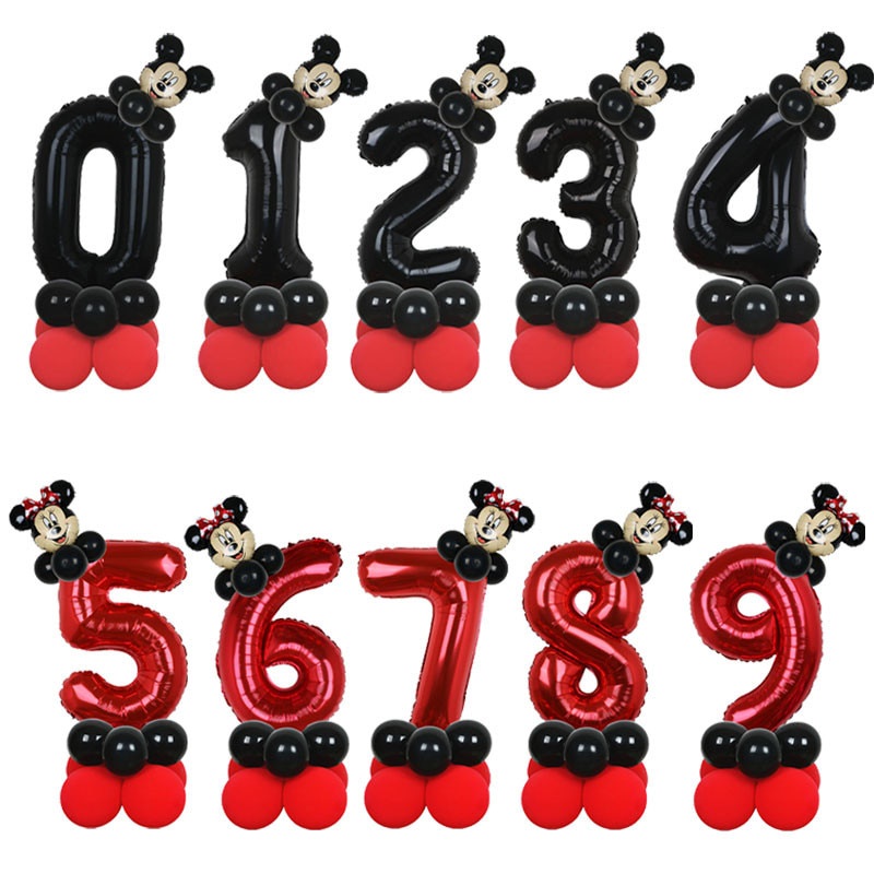 Disney Mickey Minnie Mouse 32 inch Number Balloons Foil Birthday Party ...