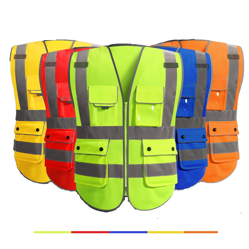 Multi Pockets Safety Vests Reflective Vest for Men Outdoor Working ...