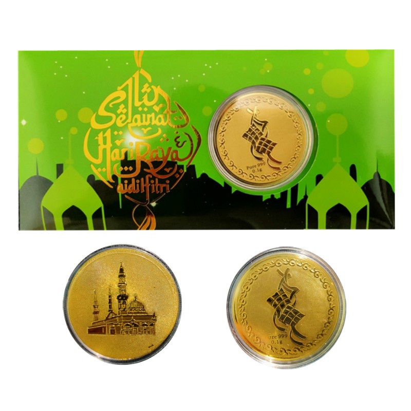 2024 Sampul Duit Raya Gold Coin Festival Hari Raya Gift Packets Green ...