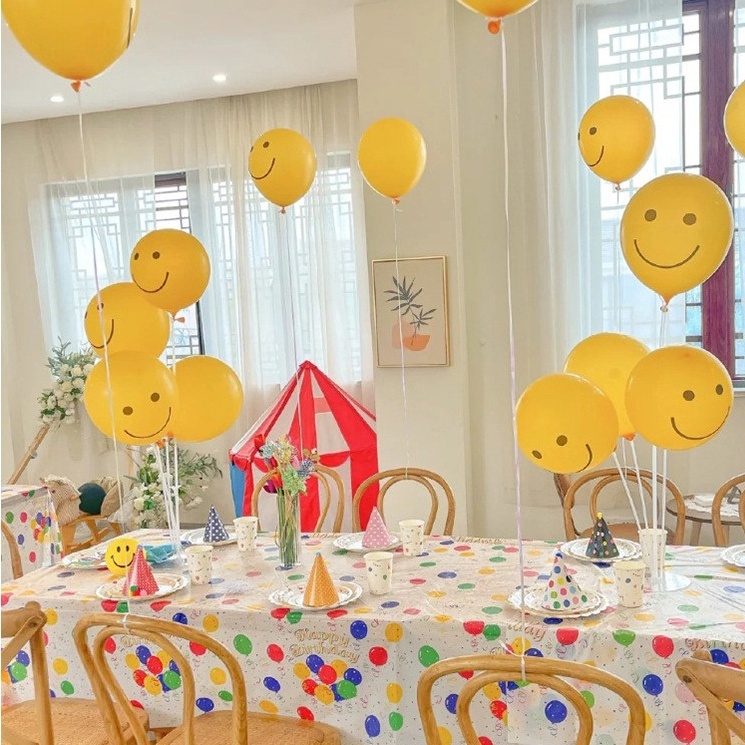 New Colourful Balloon Table Cover Table Cloth for Birthday party ...