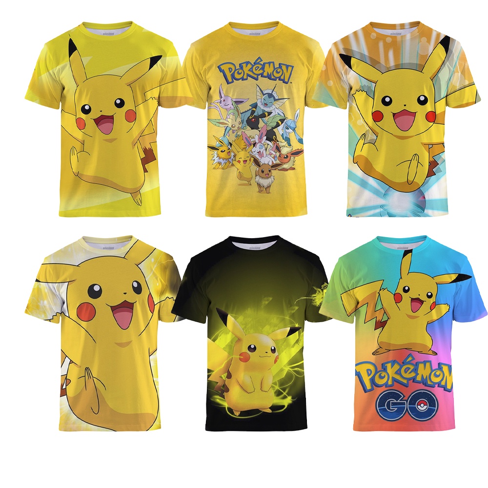 POKEMON GO Cute Pikachu 3D printing Girl and Boy Cartoon T Shirt ...