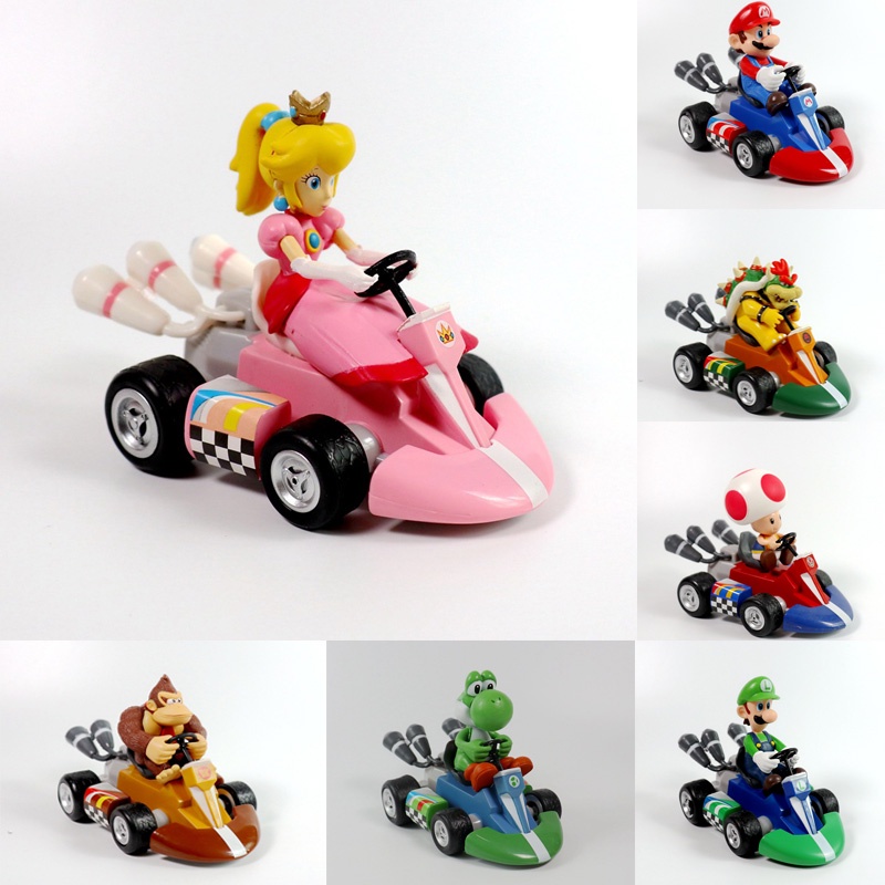 Super Mario Gifts Kart Princess Peach Pull Back Figure Car Collection ...