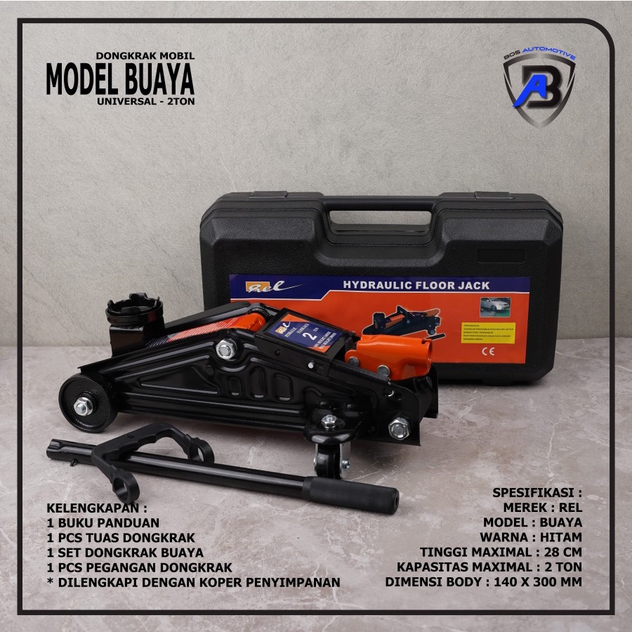 Hydraulic Rail Crocodile Model Car Jack / Universal 2 Ton Hydraulic ...