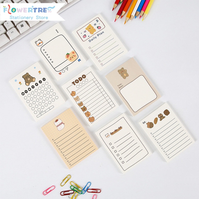 50 Sheets Fruit Bear Notes Memo Pad School Office Stationery Notepad ...