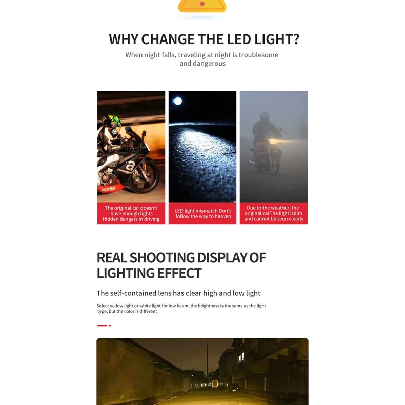 H4 HS1 LED Motorcycle Headlight Bulb H6 BA20D T19 P15D LED Lens Fog ...