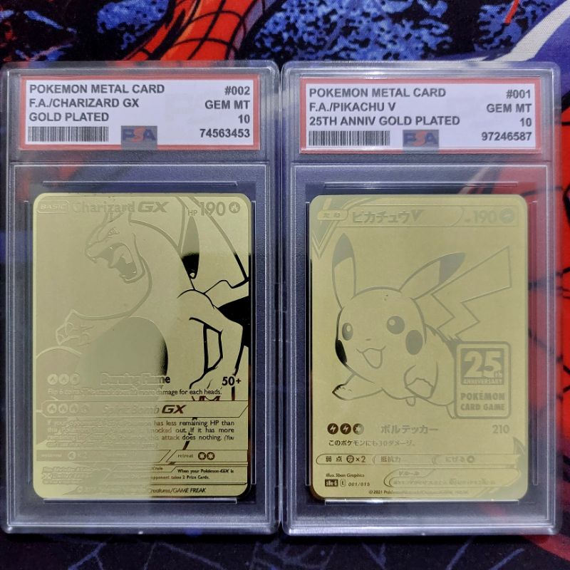 Metal Pokemon Cards / Metal Cards Charizard GX Pikachu 25th Anniversary ...
