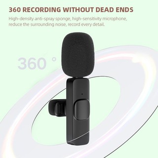 K9 Wireless Microphone for phone Lavalier Microphone Live Vlogging ...