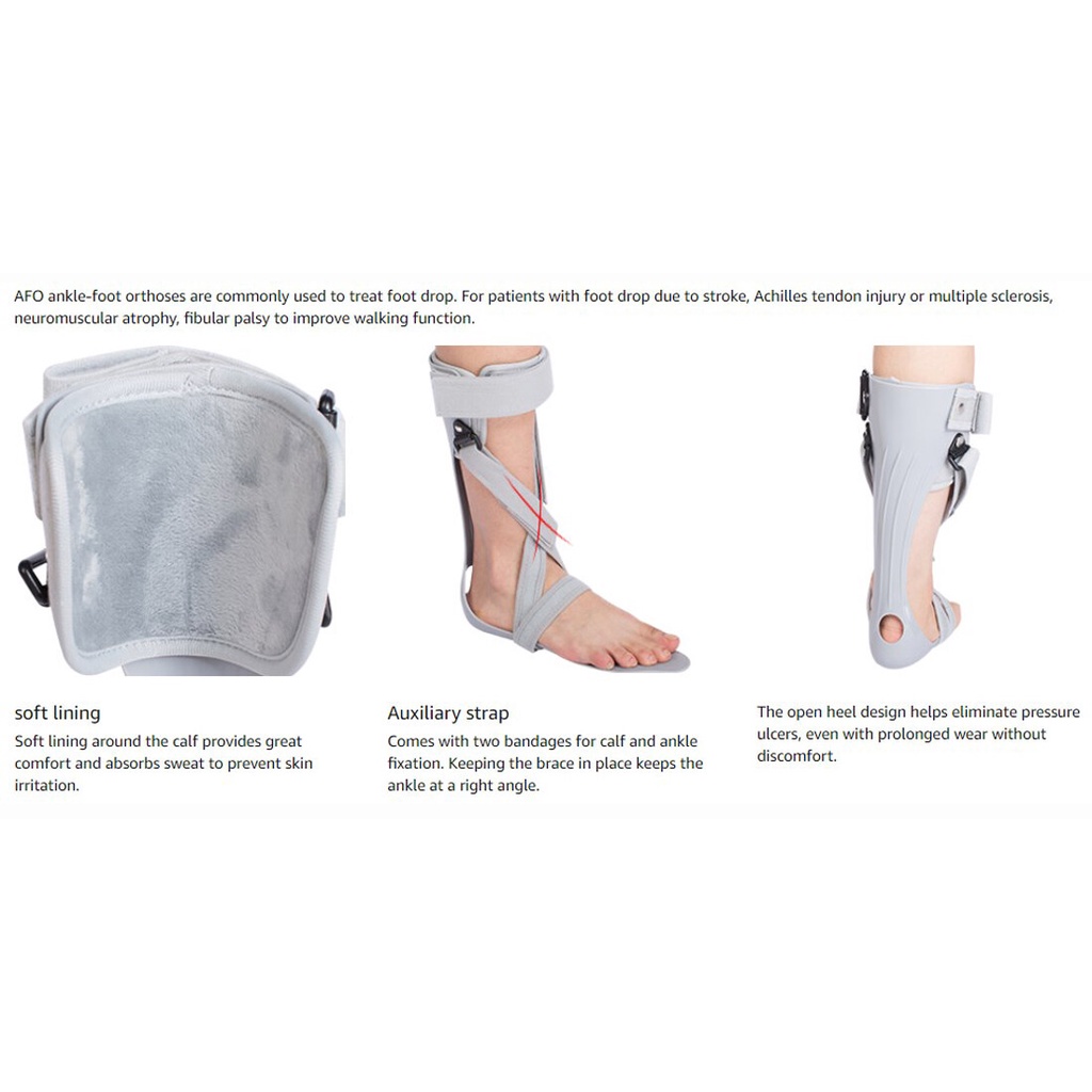 NEENCA AFO Foot Drop Brace Ankle Foot Orthosis, for Foot Drop, Stroke ...