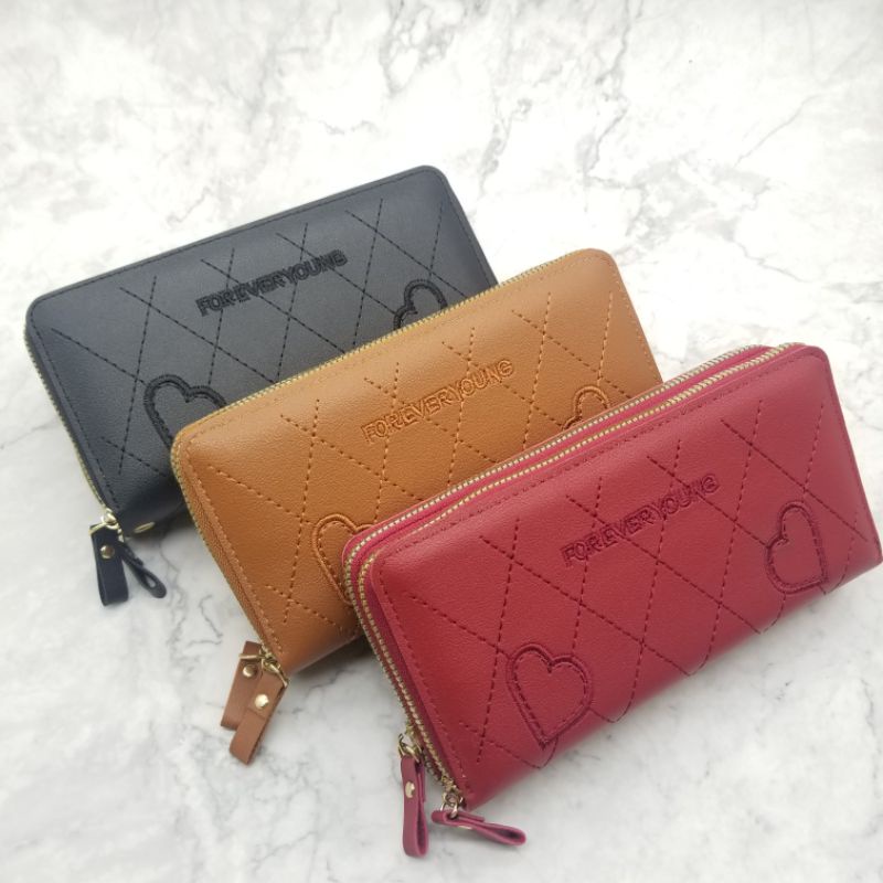 lds long double zipper pouch wallet | Shopee Singapore