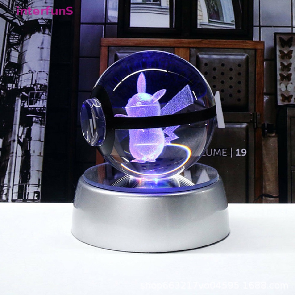 [InterfunS] Pokemon Crystal Ball 3D Toy Snorlax Mewtwo Pikachu Figures ...