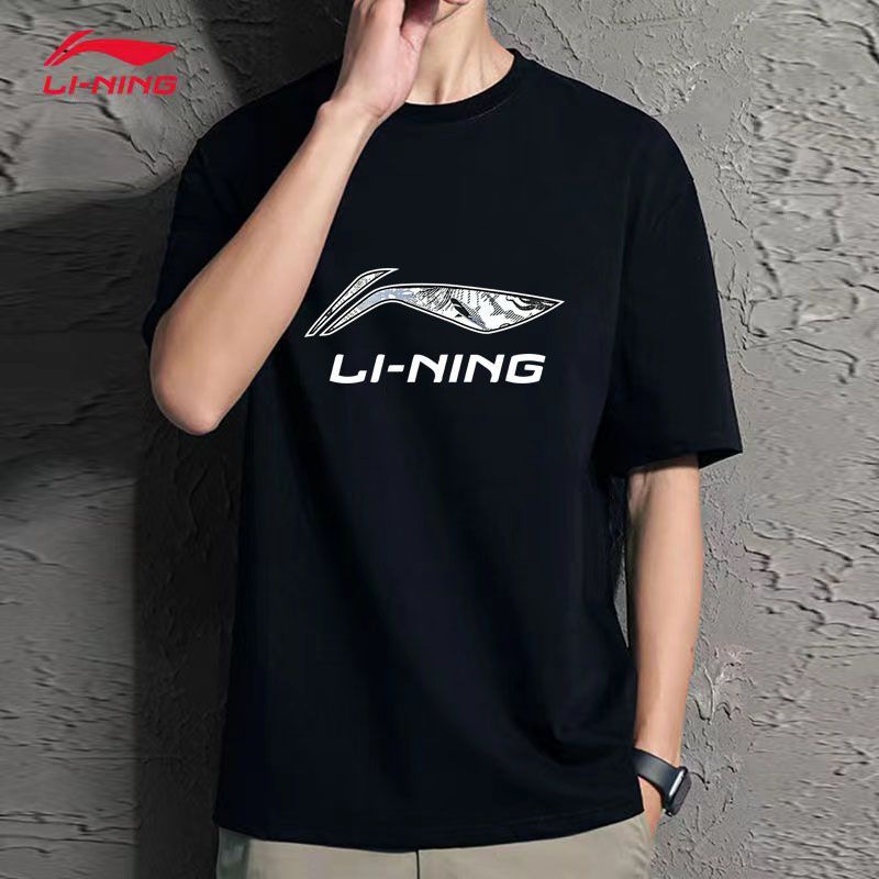 Li Ning Ice Silk Short Sleeve Men Training Shirt Breathable Loose Sweat ...