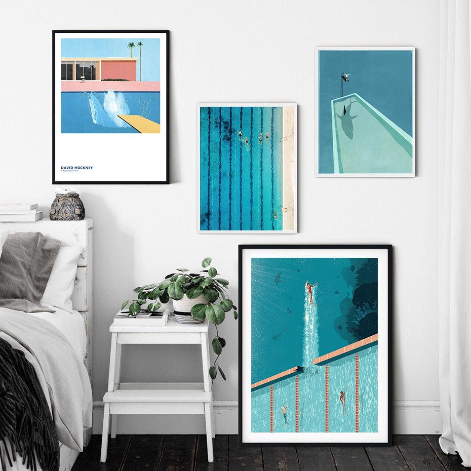 Abstract Inspiring Poster Expand Comfort Zone Swimming Pool Canvas ...