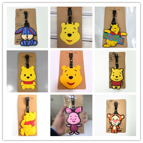 Winnie the Pooh Tigger Cartoon Luggage Tag Piglet Il Donkey Sign Board ...