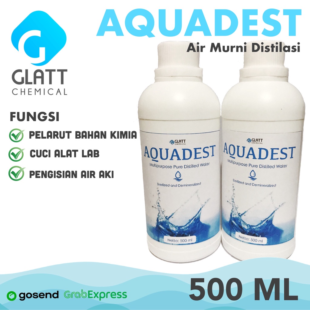 Aquadest 500 ml - Distilled Water - Pure Water Akuades - Distilled ...