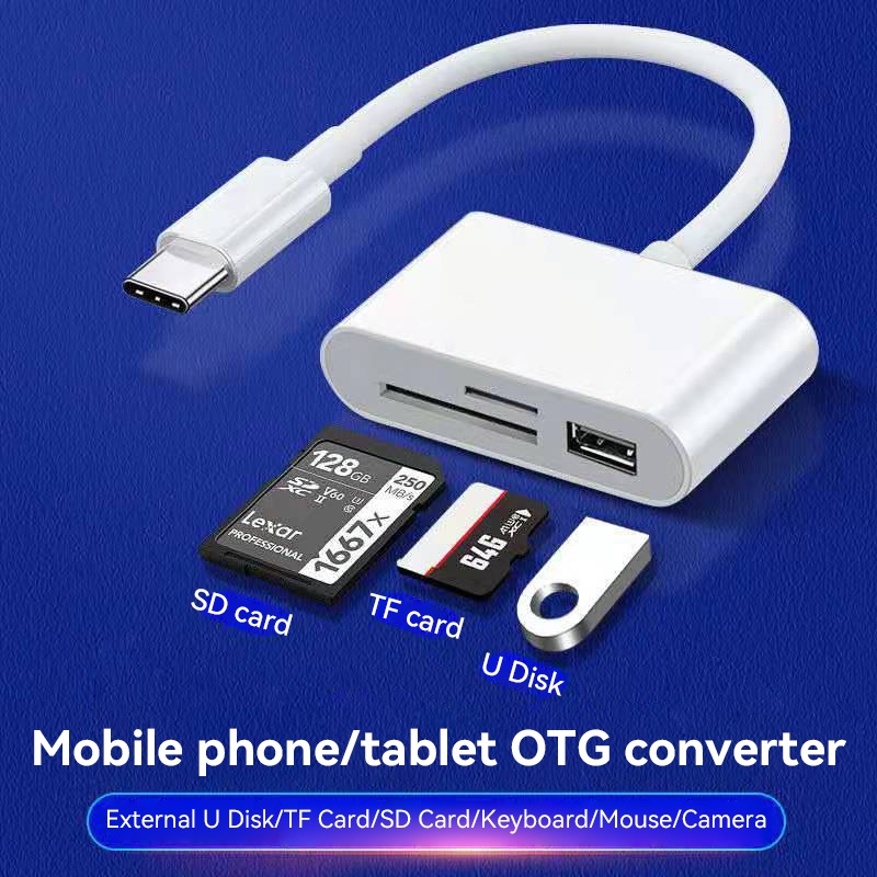 USB Type C Card Reader To SD TF USB Connection Smart Memory Card Reader ...