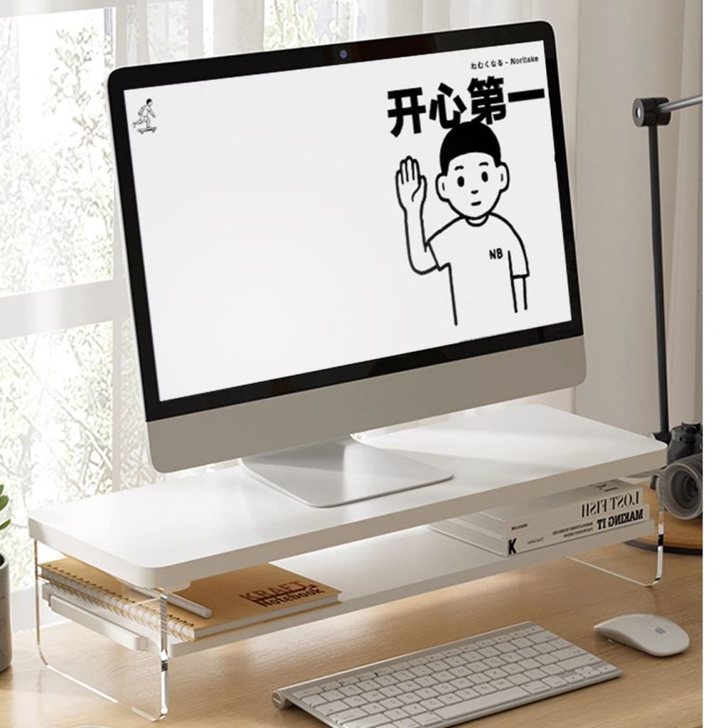 Double-layer Suspended Desktop Acrylic Foot Elevated Support Keyboard ...