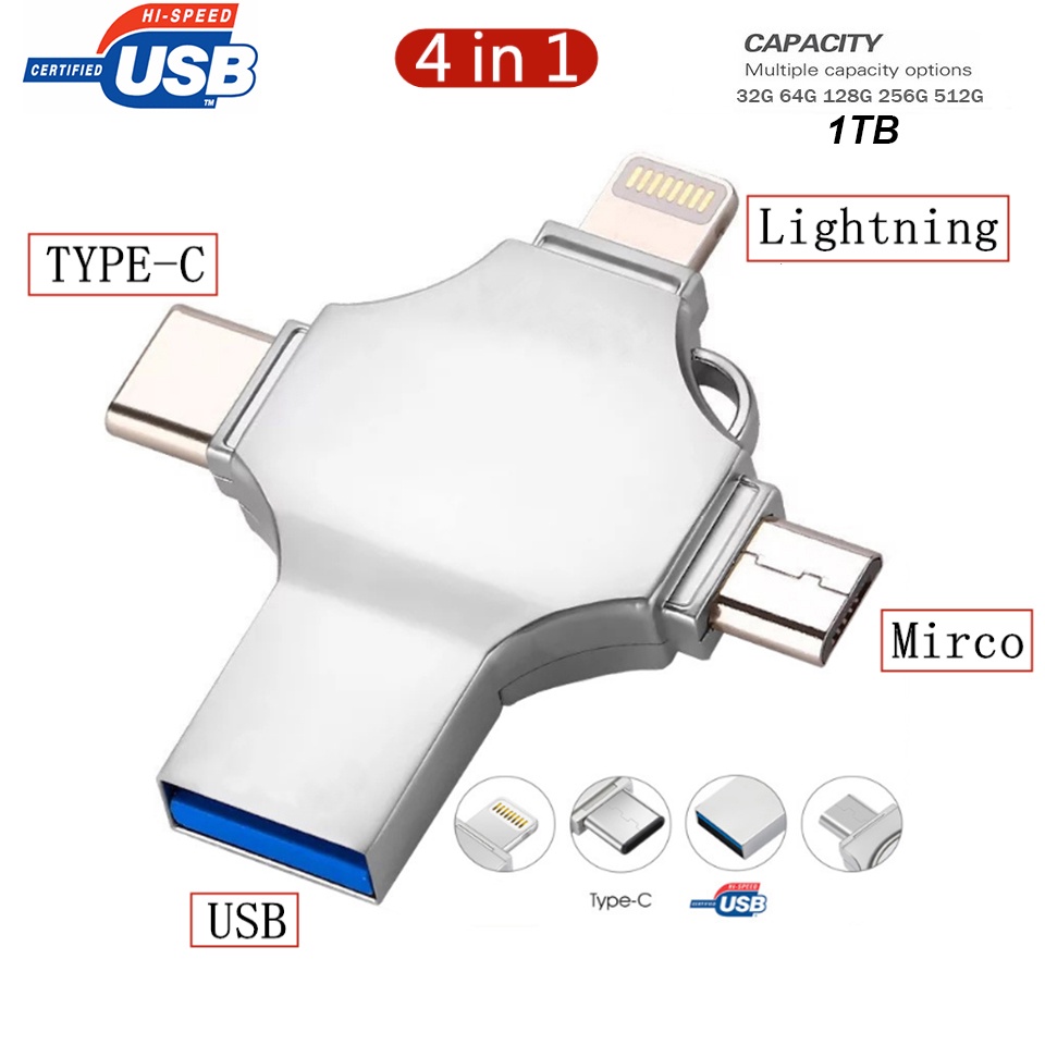 high speed 4-in-1 flash drive USB 3.0 Memory Stick OTG Pendrive Fast ...
